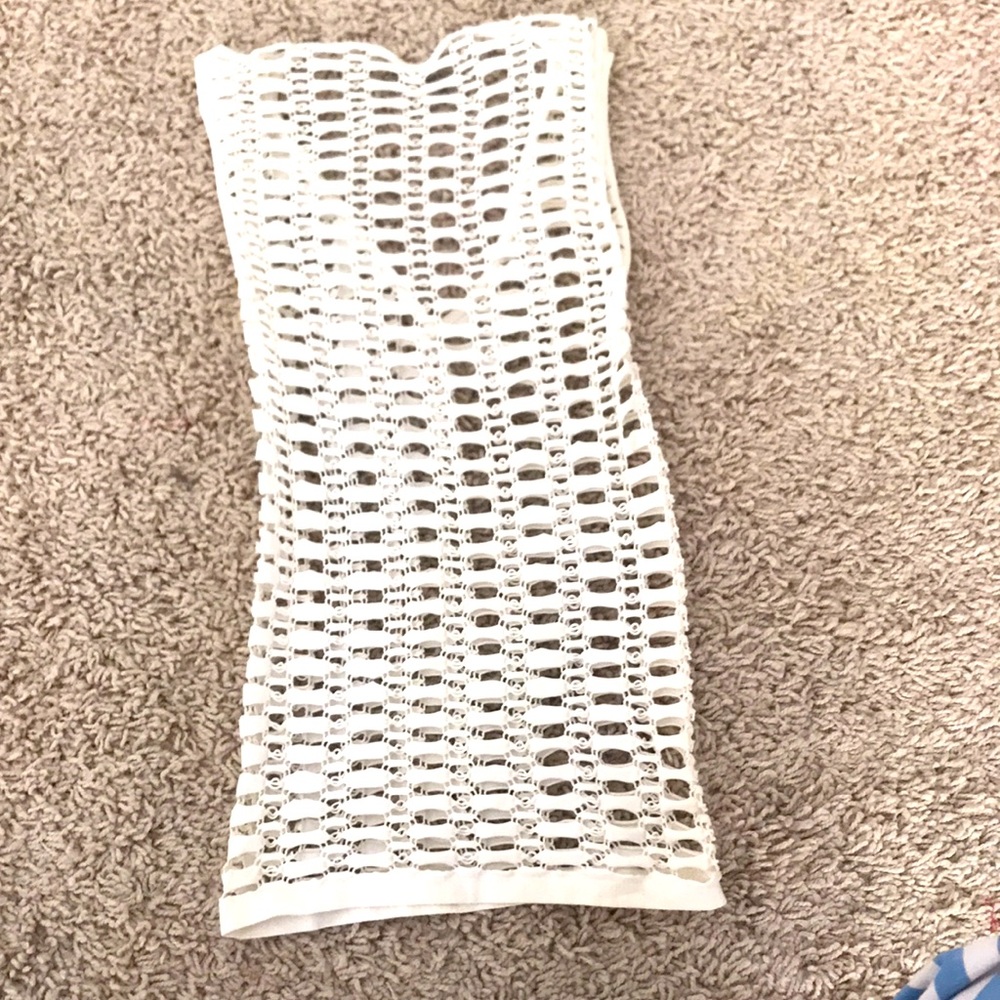 White Knitted See Through Top - Gem